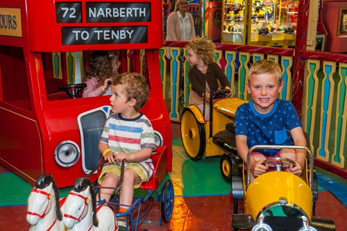 Traditional Fairground Rides at Folly Farm Adventure Park & Zoo in Wales