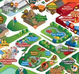 How to get to Folly Farm in Pembrokeshire by Car, Train & Bus