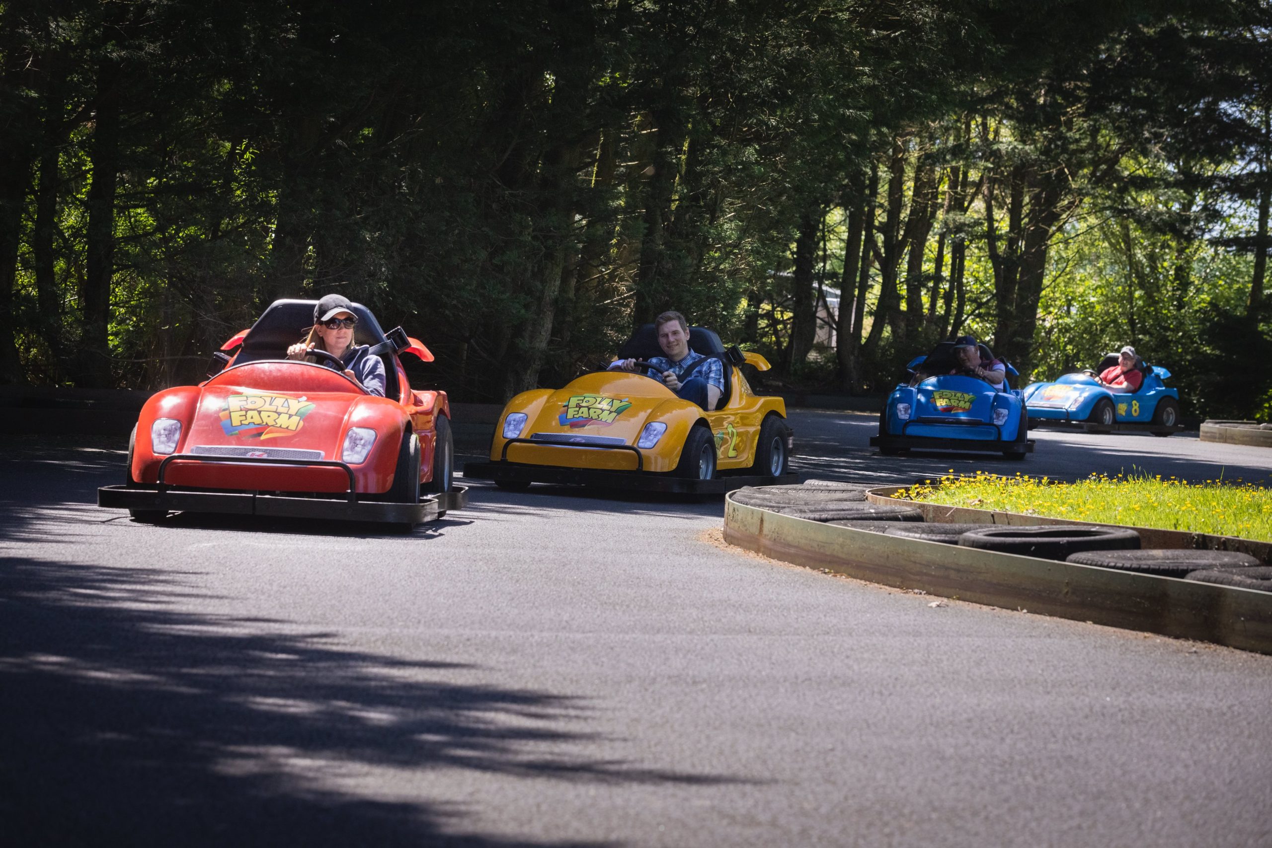 Follystone Racetrack at Folly Farm Adventure Park & Zoo in Wales