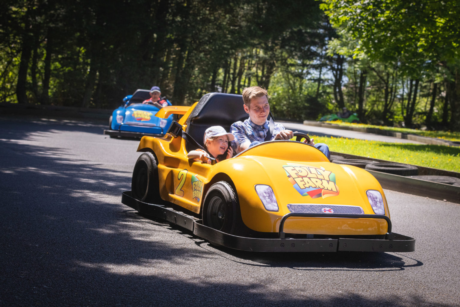 Follystone Racetrack at Folly Farm Adventure Park & Zoo in Wales