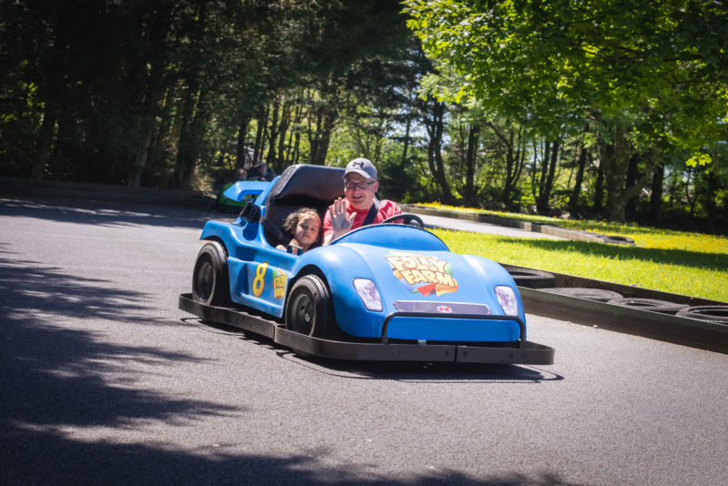 Follystone Racetrack at Folly Farm Adventure Park & Zoo in Wales