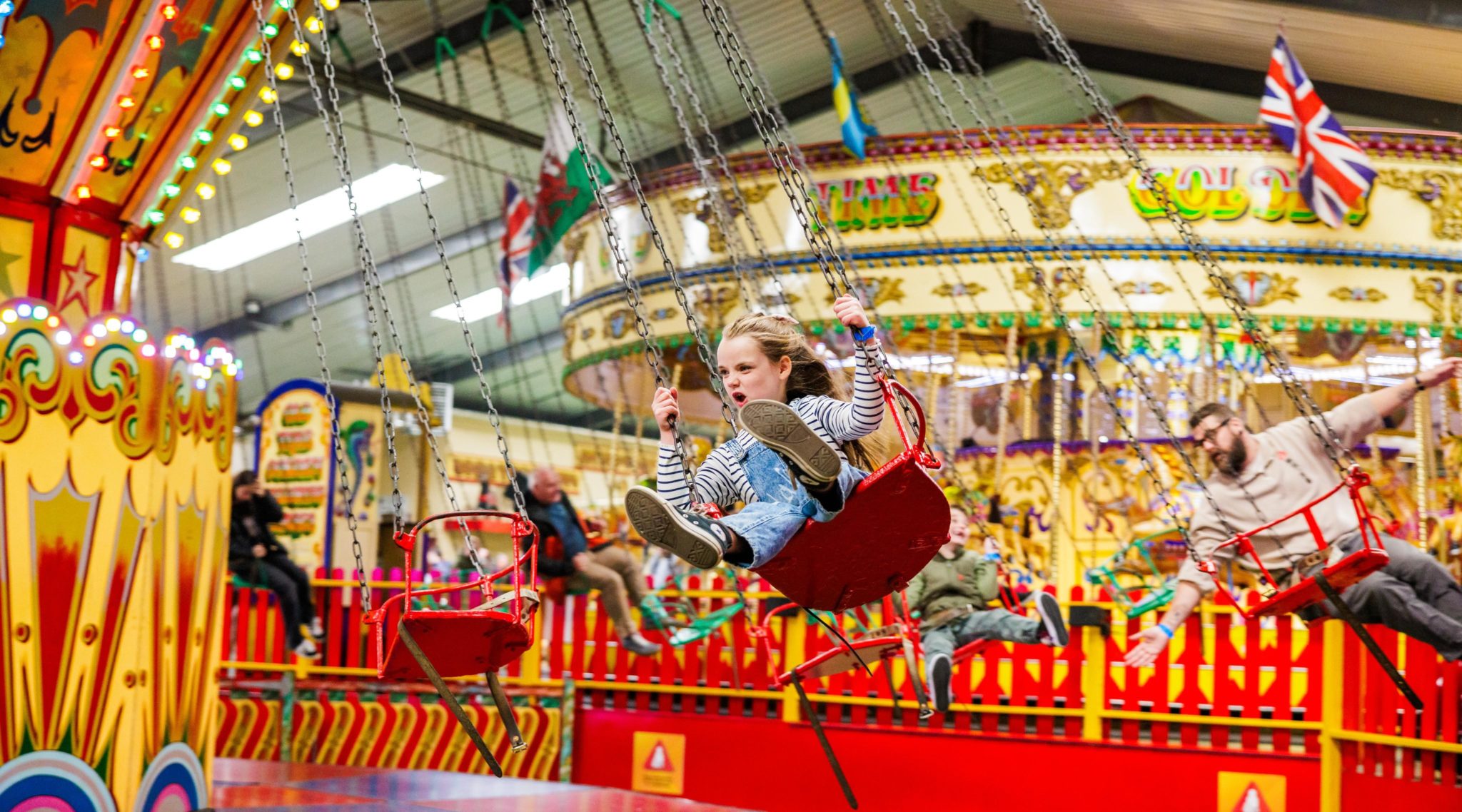 Traditional Fairground Rides at Folly Farm Adventure Park & Zoo in Wales