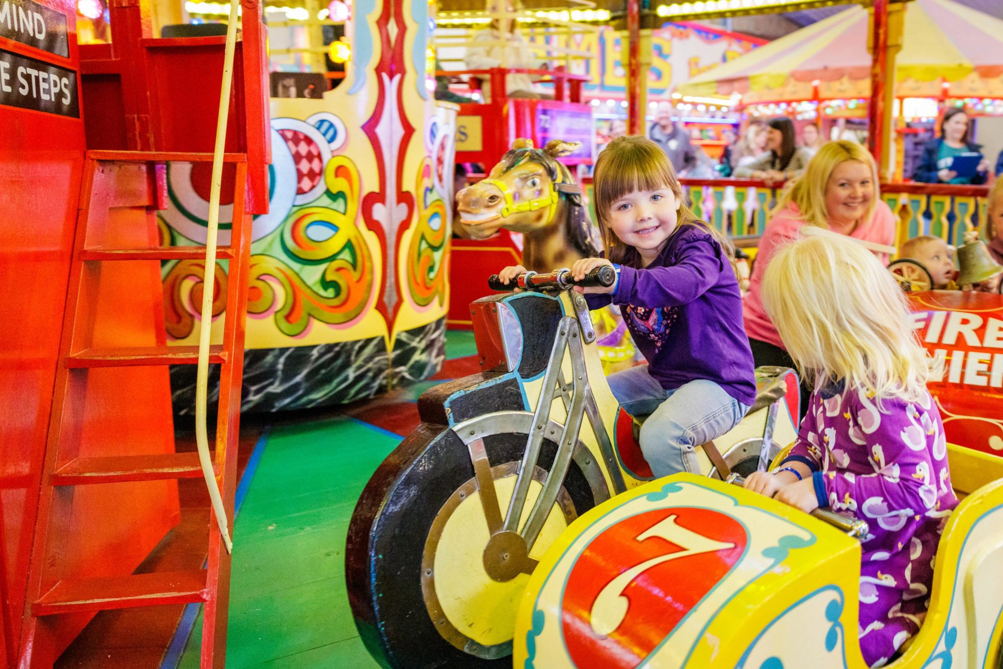 Traditional Fairground Rides at Folly Farm Adventure Park & Zoo in Wales